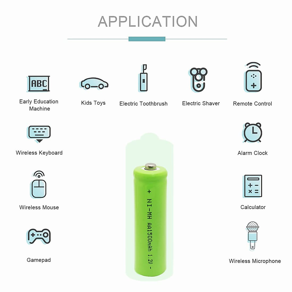 STEPMAX (3 Pack Ni-Mh AA 1500mAh 1.2v Rechargeable Battery for Solar Lights,Garden Light,Toys, Remote Control, Mouse