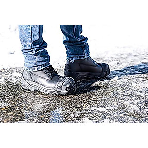 Due North All Purpose Industrial Ice Cleats for Men & Women - Traction Aids for Walking & Working on Snow/Ice - 16 Spikes