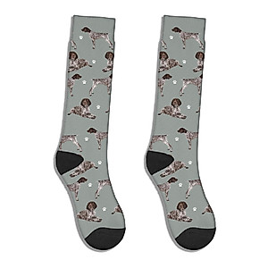 Subvise Funny German Shorthaired Pointer Dog Crew Socks,Personalized Pet Athletic Winter Socks for Men Women (German Shorthaired Pointer)