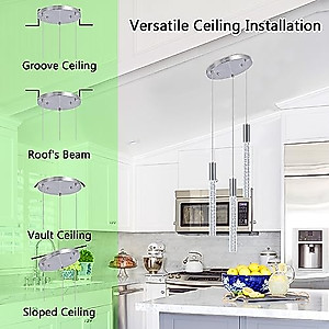 Modern Mini Pendant Lights Dining Room Chandelier 3 Lights Set Pendant Lighting for Kitchen Island Light Fixture Small Chandelier Pendants Bedroom Light Chrome