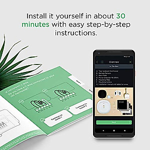 Ecobee4 Smart Wi-Fi Programmable Thermostat with Built-in Alexa Voice and Room Sensor Included, Black (Non-Retail Packaging)