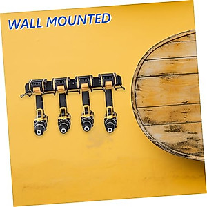 Levemolo Tool Holder Garage Hooks Broom Rack Rake Holder Tool Organizer Rack Shovel Holder Cordless Drill Rack Power Tool Rack Electric Tools Storage Shelf Black Carbon Steel