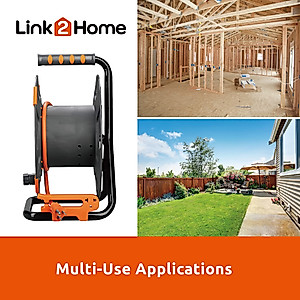 Link2Home Cord Storage 3 ft. Extension Cord 4 Power Outlets – 14 AWG SJTW Cable