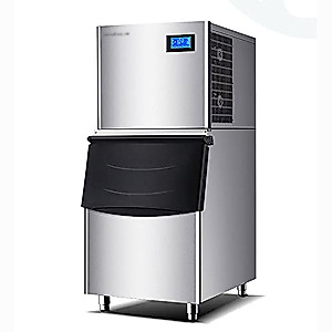 Ice maker countertop Commercial Ice Maker 440lb Every 24 Hours 331lb Storage Capacity Stainless Steel Great for Hotels, Restaurants, Bars, Includes Connection Hoses and Ice Scoop Household/Kitchen/Off