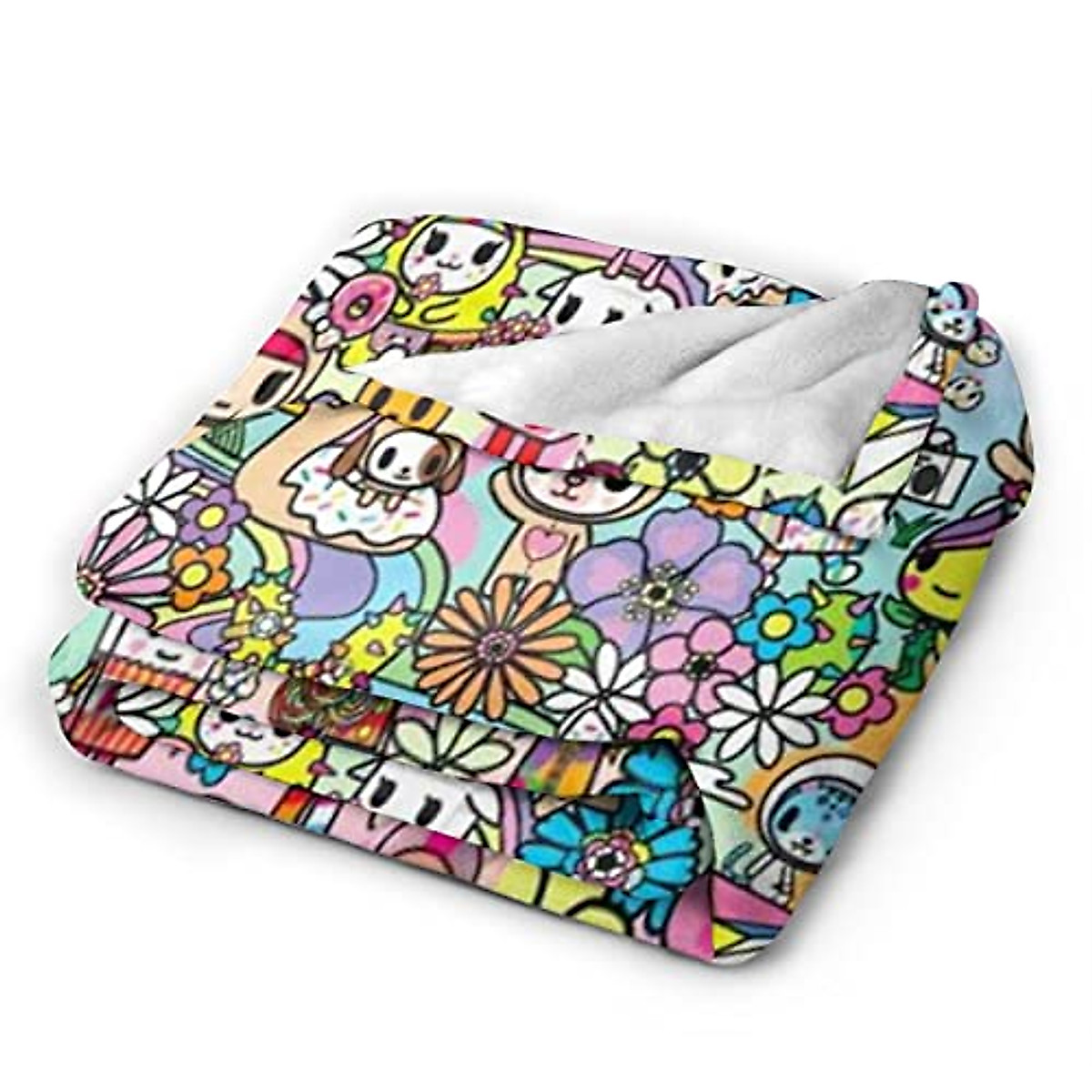 Tokidoki Ultra-Soft Throw Blanket Warm Fleece Blanket Lambswool Blanket for Couch Bed Sofa 80"X60"
