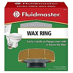 Fluidmaster 7513 Extra Thick Wax Toilet Bowl Gasket with Flange, for 3-Inch and 4-Inch Waste Lines