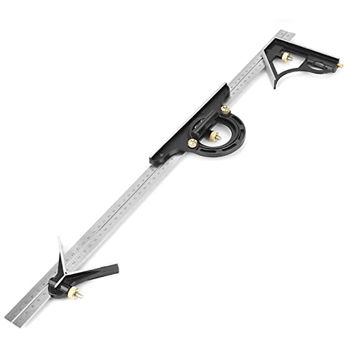 Combination Square 600mm Metal Adjustable Combination Square Right Angle Ruler Engineer Measuring Tool with Square Head