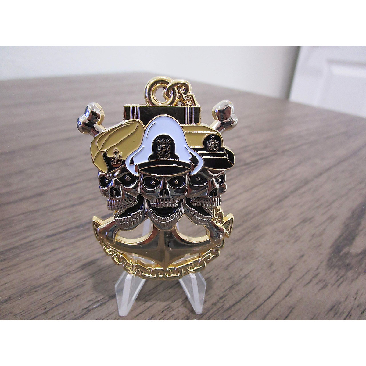 United States Navy Ask The Chief 3 Skulls Chief Petty Officer Challenge Coin