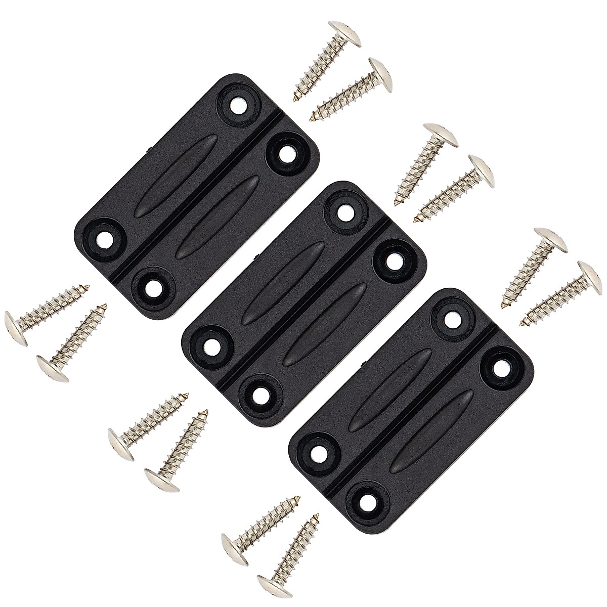 NeverBreak Parts - 3 Pack Black Igloo Cooler Hinges Replacement with Screws | High Strength Igloo Cooler Replacement Parts | Igloo Parts kit for ice chests