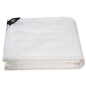 Clear Greenhouse Heavy Duty tarp 14 Mil Clear Waterproof Cover,UV Resistant Poly Tarp with Grommets 8x6ft Superior Strength,for Gardening, Farming, Nursery, Garden