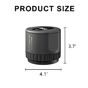 Generic Everjar - Mason Jar Vacuum 2 IN 1 Design Electric Mason Jar Vacuum Sealing Kit, Fully Automatic Suction Stop Food Storage Vacuum Sealer for Wide Mouth and Regular Mouth Mason Jars, Black