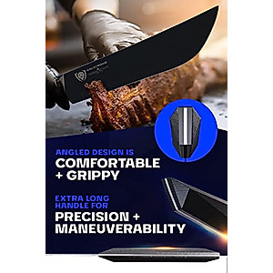 Dalstrong Bull-Nose Butcher Knife - 10 inch - Shadow Black Series - Black Titanium Nitride Coated - High Carbon 7CR17MOV-X Vacuum Treated Steel - Breaking Kitchen Knife - Sheath - NSF Certified