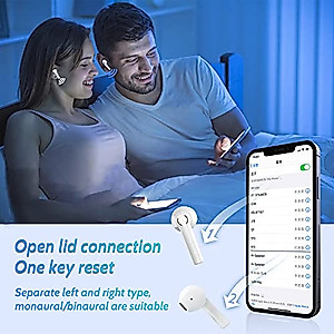 JOYSILIN Bluetooth 5.1 CVC8.0 Noise-canceling Headphones Waterproof Wireless Earbuds Hi-Fi high Sound Quality 13 mm Large-Diameter Driver Maximum 30 Hours of Music Playback Sports Bluetooth Earbuds