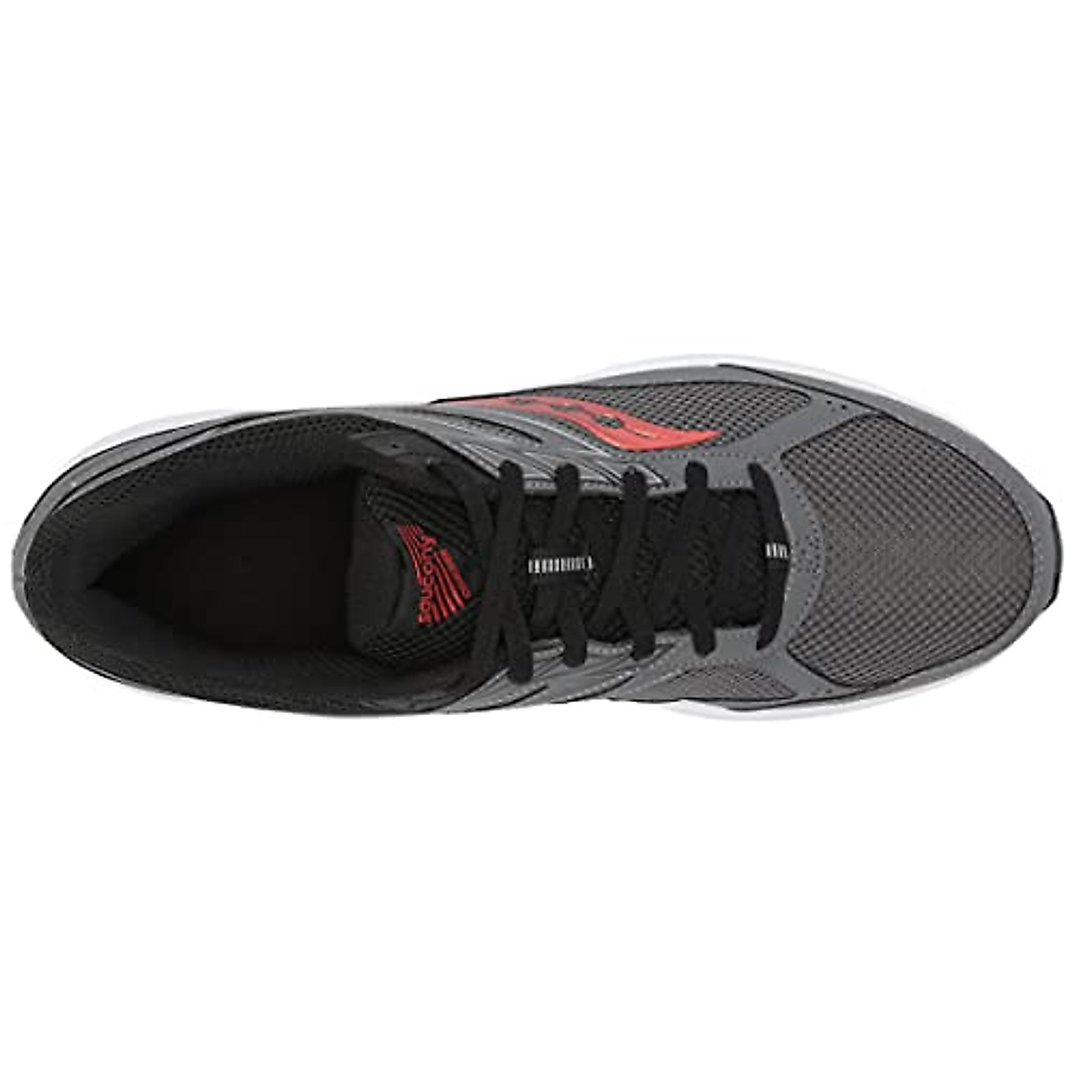 Saucony Men's Cohesion 14 Road Running Shoe, Charcoal/Flame, 11