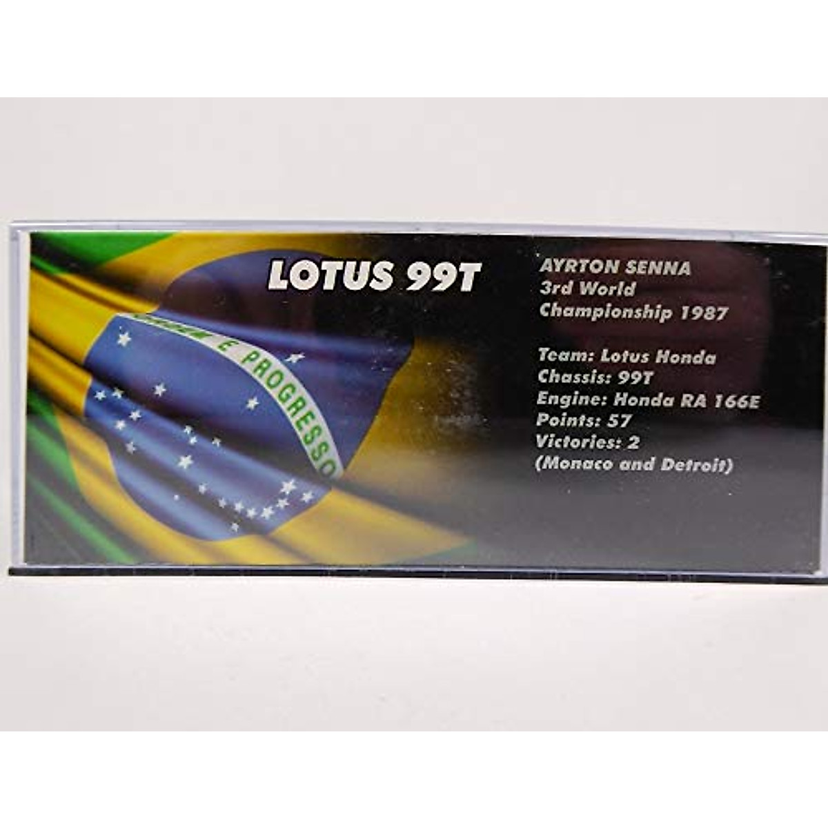 OPO 10 - Ayrton Senna Lotus 99T # 12 - Winner Monaco GP Formule 1-1987 1:43 Altaya (708)