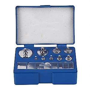 17 Pieces Gram Calibration Weight Set, 10mg-100g Precision 45# Steel Balance Scale Calibration Weight Kit with Tweezers for Digital Jewellery Scale Lab Educational Science Weights