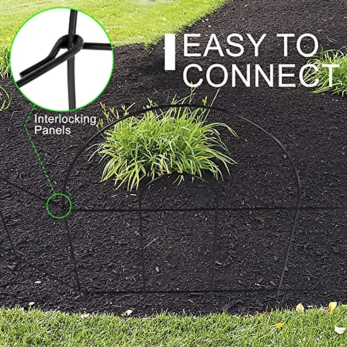 ZENY Decorative Garden Fence Garden Edging 35 Pack 50 Ft Long 18 Inch High Rustproof Landscape Iron Wire Border, Folding Patio Fences Flower Bed Fencing, Animal Barrier