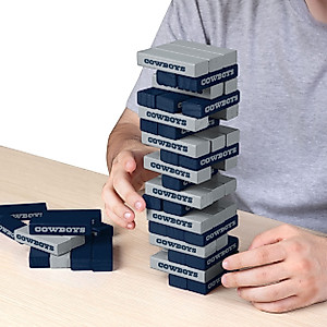 FOCO unisex adult NFL Team Logo Stackable Blocks Game, Team Color, 9-864 US