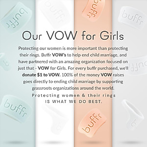 BUFFR Silicone Ring Protector for Working Out – Wedding Ring Protector – Rubber Ring Guard for Women – Light Gray, Size 6