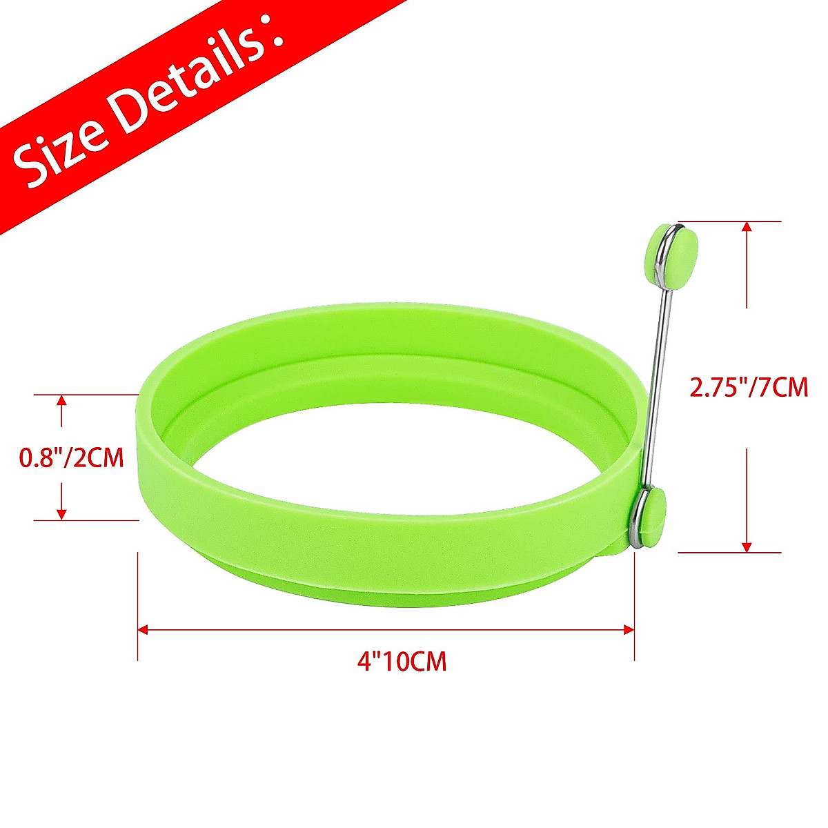 8 Pack Egg Ring, Silicone Round Egg Cooking Rings Non-Stick Frying Egg Maker Molds, 4inch/10cm Food Grade Egg Ring, Fit Fried Egg Or Pancake Rings, Multicolor