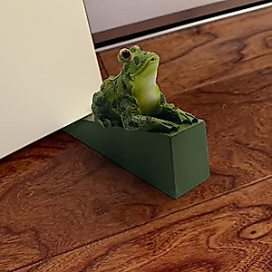 BOOMLATU Resin Vivid Cute Door Stopper, Frog Door Stop for Home, Office and Garden