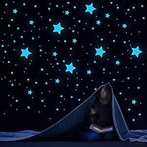 421Pcs Glow in The Dark Stars Ceiling Stars Glow in The Dark Space Planet Universe Galaxy Wall Decals Ultra Glow in The Dark Wall Stickers for Boys Girls Kid Bedroom Living Room Decor Christmas Gift
