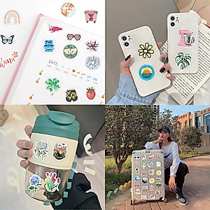 Aesthetic Stickers 200PCS VSCO Stickers Aesthetic, Vinyl Cute Stickers Asthetic Stickers for Journaling,Water Bottle Sticker Pack for Teens Girls Kids