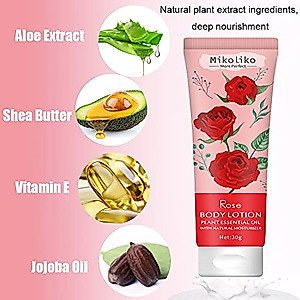 20 Pack Body Lotion Gift Sets for Women Dry Skin, Mini Travel Size Lotion Sets Natural Body Cream with Shea Butter and Aloe, Bulk Body Lotion Sets, Christmas Stocking Stuffers Valentines Day Gifts for Her Women Girlfriend Mom Wife