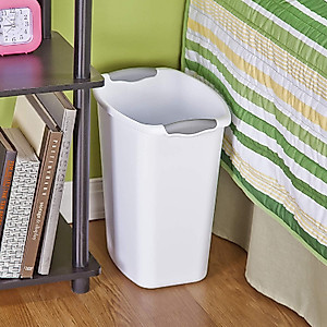 Sterilite 10358006 11.88" X 8.5" X 13.25" 3 Gallon White Wastebasket