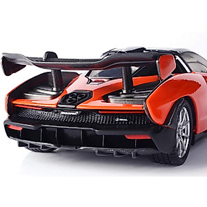McLaren Senna Orange Metallic and Black Timeless Legends 1/24 Diecast Model Car by Motormax 79355