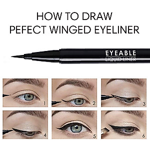 Eyeable Liquid Liner by BL Lashes | Eyelash extension friendlly eyeliner| Safe for lash extensions| Water-based, Smudge-proof, Long lasting formula, Black, 0.6ml