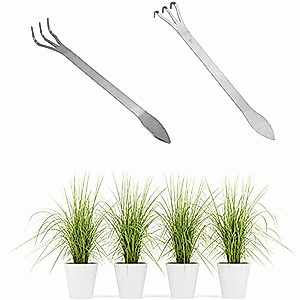 GOTOTOP Bonsai Rake Lightweight 3-Prong Stainless Steel Root Rake Loosen Soil Bonsai Tree Toool with Ergonomic Handle for Outdoor