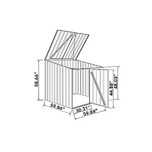 Absco Pool Pump Cover - Versatile Horizontal Storage Shed | 5 x 5 ft | Easy Assembly | Woodland Gray | Ideal for Pool, Trash Cans, Garden & Pool Equipment | SNAPTiTE Assembly System | Safety Features