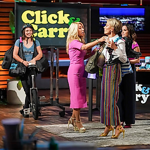 Click & Carry Grocery Bag Carrier, 2 Pack, Black - As seen on Shark Tank, Soft Cushion Grip, Hands Free Grocery Bag Carrier, Plastic Bag Holder, Haul Sports Gear, Click and Carry with Ease