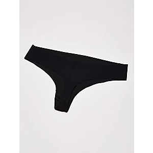 Calvin Klein Women's Invisibles Seamless Thong Panties, 5 Pack, Black 5 Pack, Medium