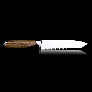 Schmidt Brothers - Bonded Teak, 6" Double Edge Utility Knife, High-Carbon German Stainless Steel Multipurpose Kitchen Cutlery
