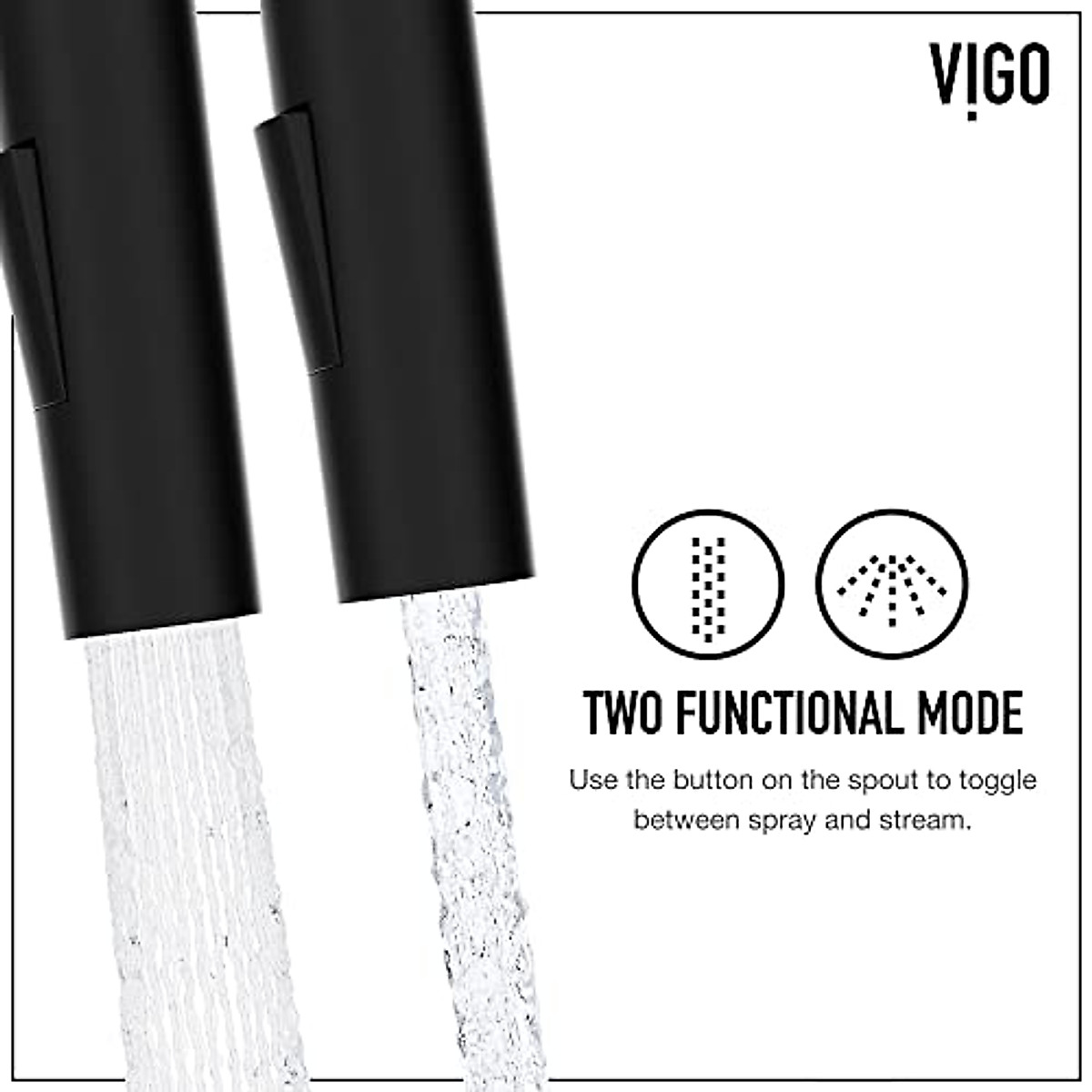 VIGO Greenwich Matte Black Kitchen Faucet with Pull-Down Sprayer | Solid Brass Faucet for Kitchen Sink with Bolton Soap Dispenser | Single-Handle Kitchen Sink Faucet with Swivel Sink Sprayer