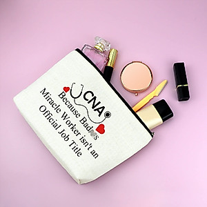 CNA Gift Certified Nursing Assistant Gifts Makeup Cosmetic Bag Gifts for CNA CNA Week Gifts Medical Graduation Appreciation Gift for Women Thank You Gift Retirement Birthday Gift Travel Makeup Pouch