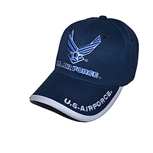 Icon Sports Group US Air Force Hat Official Licensed Military Cap, Unisex Embroidered Blue Military Baseball Cap, One Size