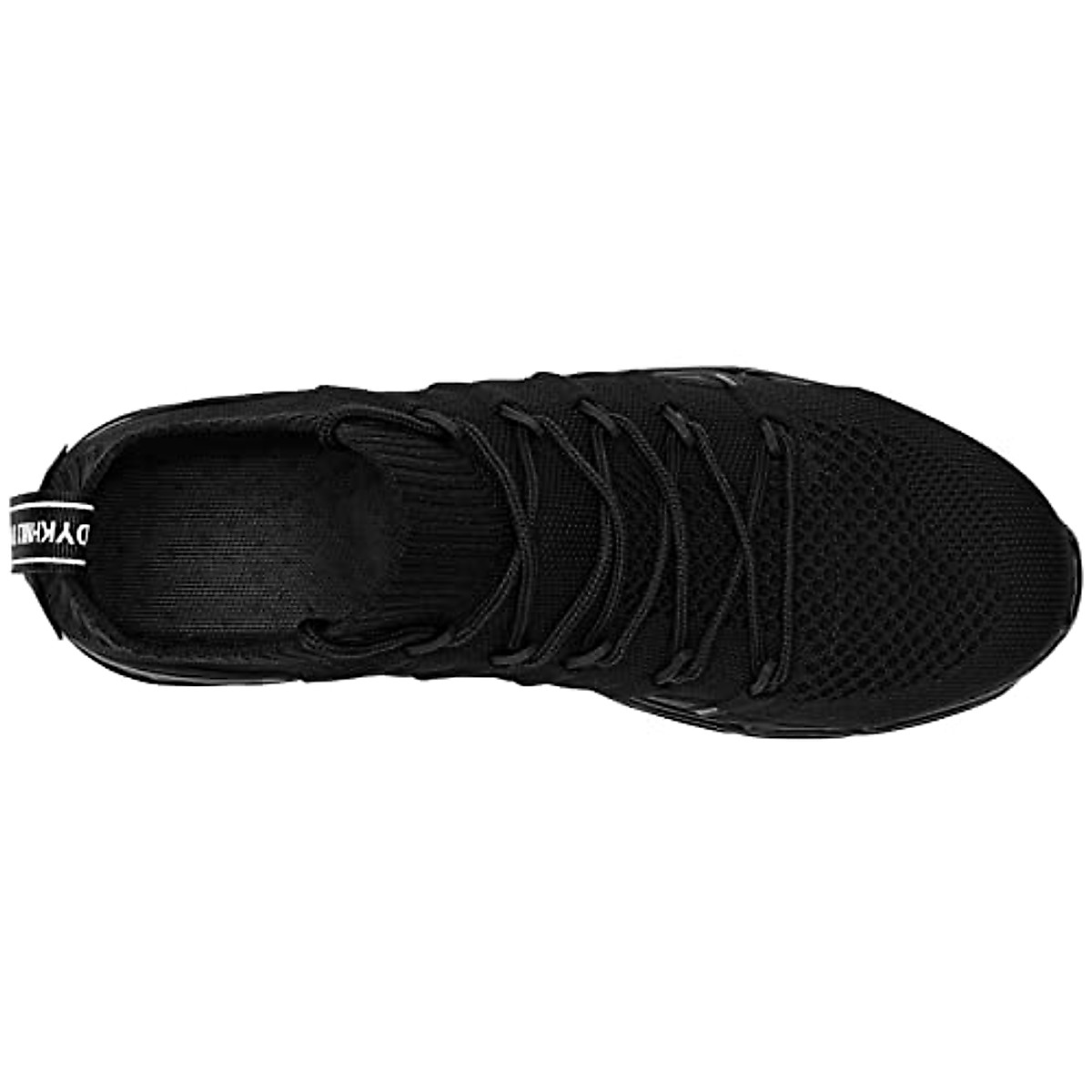 DYKHMATE Steel Toe Shoes for Men Women Lightweight Safety Sneakers Fashion Work Shoes Comfortable Breathable Safety Toe Slip on Tennis Shoes (14, Pure Black)