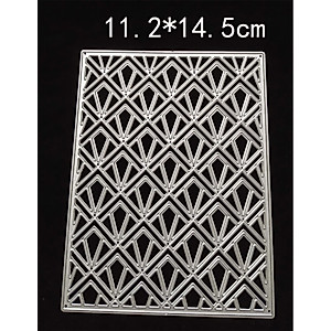 Ammsochy Christmas Border Background Cut Dies DIY Crafts for Paper Card Making Metal Scrapbooking Cutting Tools Album Arts Embossing Template 4.5X5.7IN (Décor Frame D)