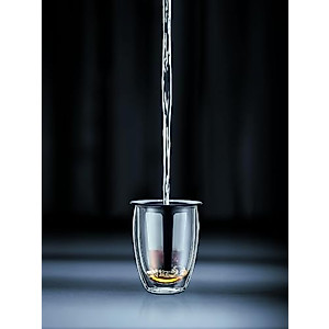 Bodum 12-Ounce Tea for One, Double Wall Glass with Strainer, Black