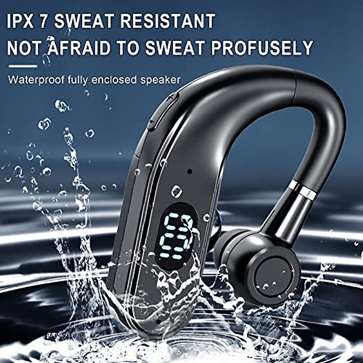 Single Ear Stereo in-Ear Earphones Bluetooth Headphones Handsfree Wireless Headset Business Headset Drive Call Sports Earphon