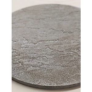 Concrete Cement Lazy Susan Unique, Hand Crafted, Gray, Turntable, 360 Degree Swivel, Made in The USA, Home Decor by Concrete Resurrection (White Wash 24" Diameter)