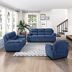 Lexicon Jett Living Room Sofa, Blue