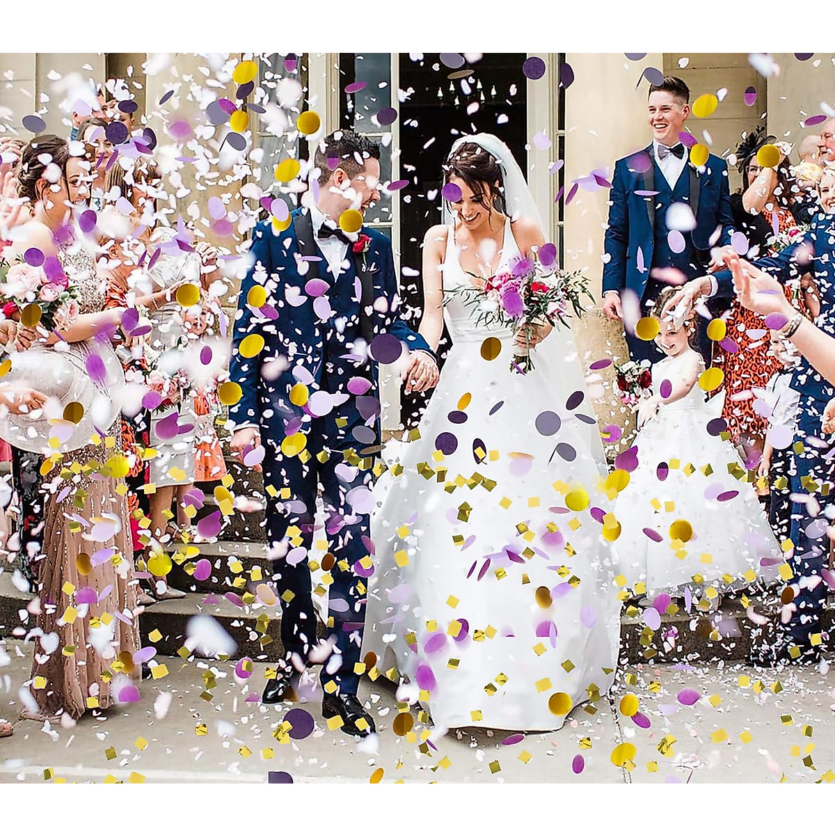 Purple Gold Confetti/Purple Gold Birthday Decorations/Purple Gold Party Table Decorations Purple Gold Graduation Party Decorations//Eid Mubarak Decorations/Purple Gold Baby Shower