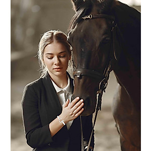 Ritastephens Sterling Silver Horseshoe Bangle Cuff Bracelet 7.5 Inches