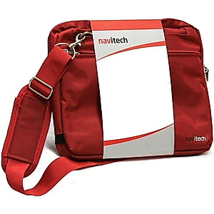 Navitech Red Water Resistant Tablet Bag - Compatible with qunyiCO Android 10.0 GO Tablet