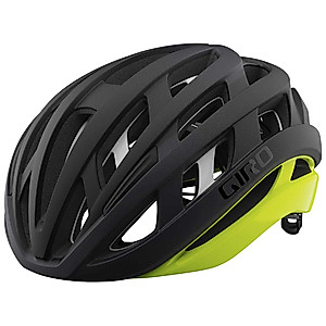 Giro Helios Spherical MIPS Cycling Helmet - Matte Black Fade/Highlight Yellow Medium
