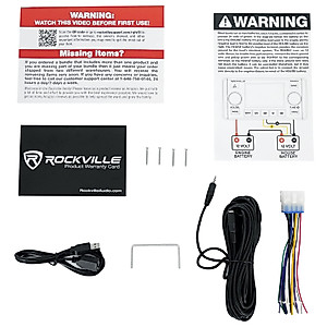 Rockville RGHR51 5 Zone Single Din Marine Receiver Bluetooth/Radio/Wired Remote